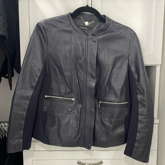 Marc Cain | Jackets & Coats | Marc Cain Leather Jacket | Poshmark